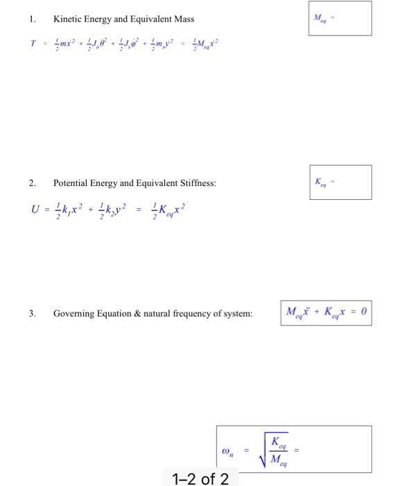 Solved The system shown below is from Mechanical Vibrations | Chegg.com