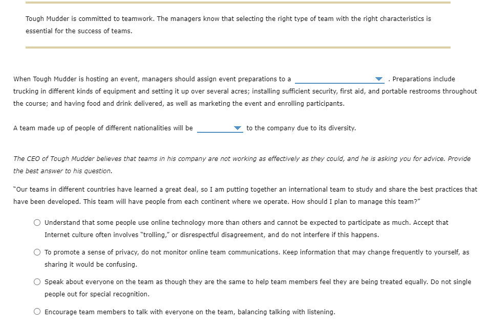 Solved own and so you really need that full team to get | Chegg.com