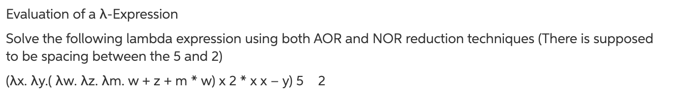 Evaluation of a X-Expression Solve the following | Chegg.com