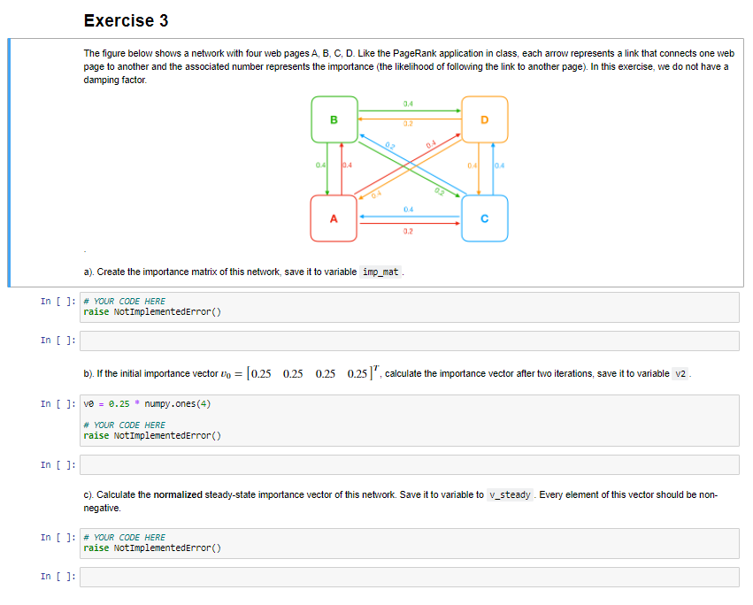 Solved Exercise 3 The figure below shows a network with four | Chegg.com