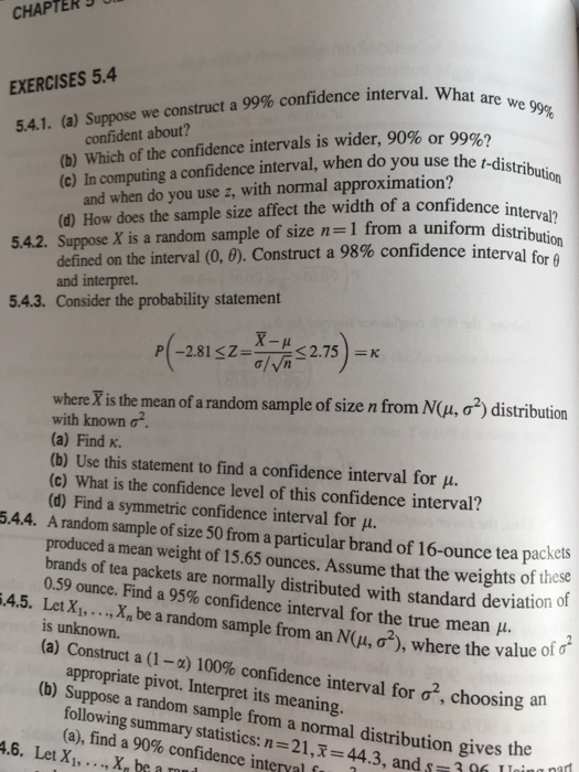 Solved (a) Suppose we construct a 99% confidence interval. | Chegg.com