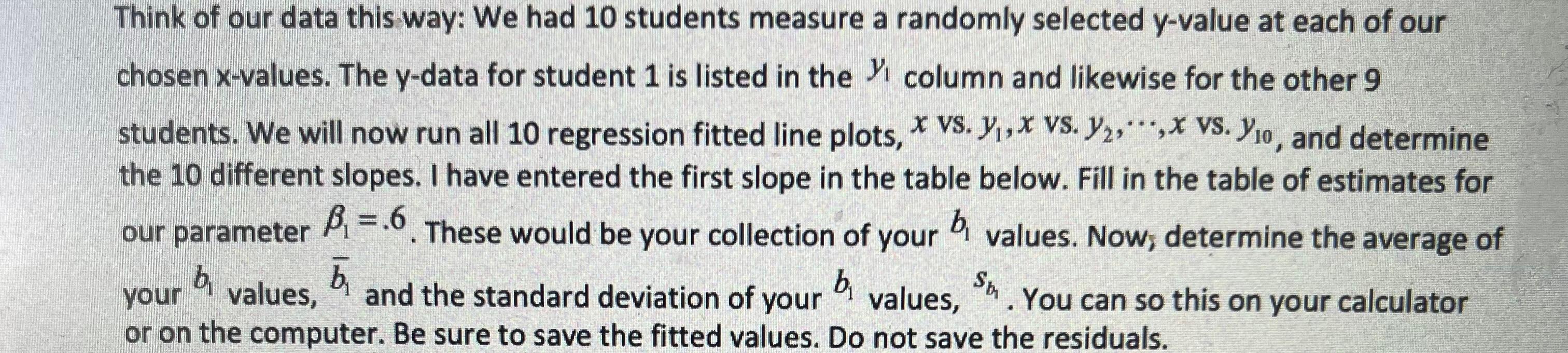 Solved Big HW Regression The data for this assignment is in | Chegg.com