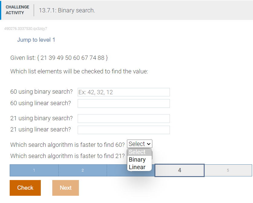 Solved CHALLENGE ACTIVITY 13.7.1: Binary search. | Chegg.com