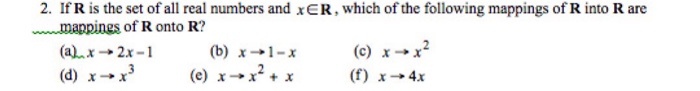 Solved 2. If R is the set of all real numbers and xER, which | Chegg.com