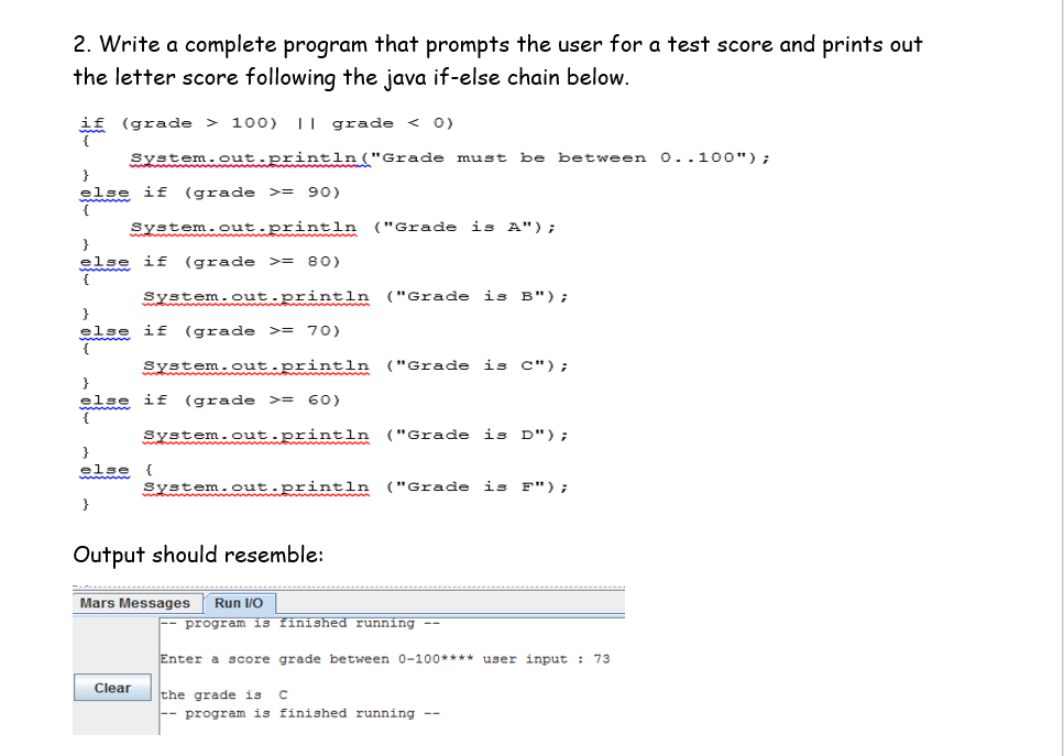 Solved 2. Write a complete program that prompts the user for | Chegg.com