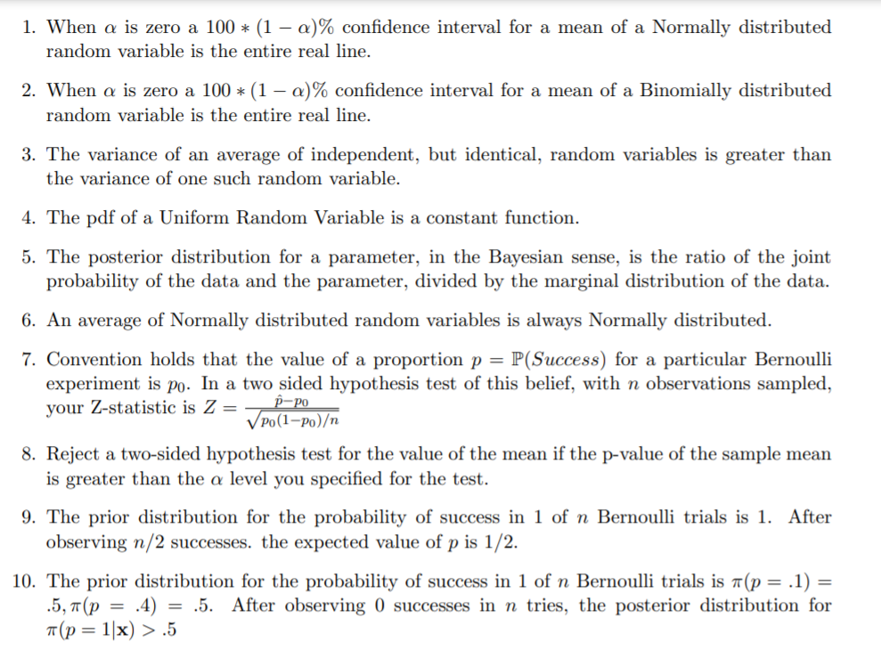 Solved True or False questions | Chegg.com