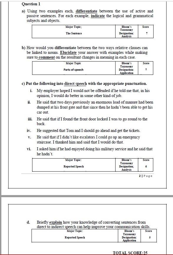 Question 1 a) Using two examples each, differentiate | Chegg.com