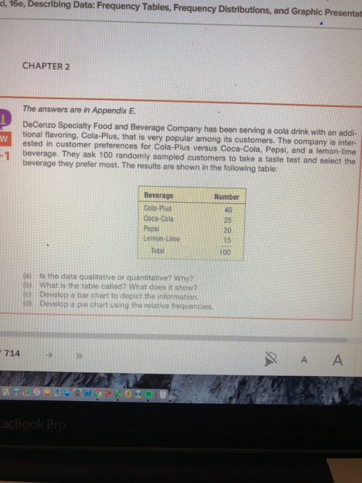 Solved d,16e, Describing Data: Frequency Tables, Frequency | Chegg.com