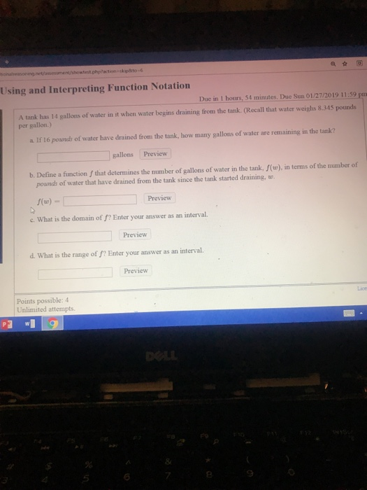Solved ☆団 Using and Interpreting Function Notation Due in I | Chegg.com