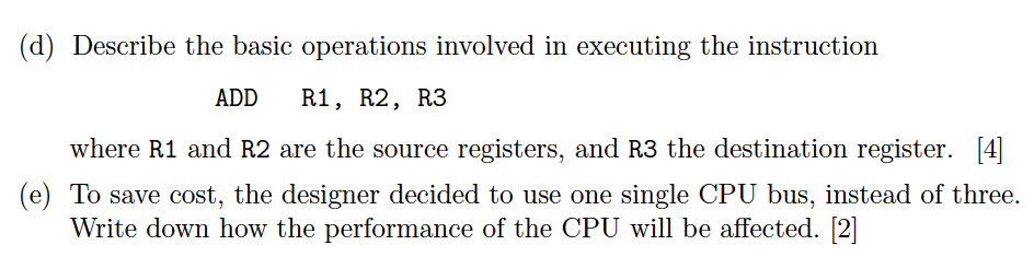 Solved 6. Given the data path shown below. D-Bus | Chegg.com