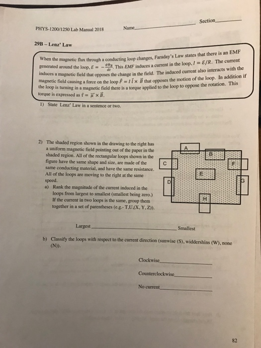 Solved Section_ PHYS-1200/1250 Lab Manual 2018 Name 29B | Chegg.com