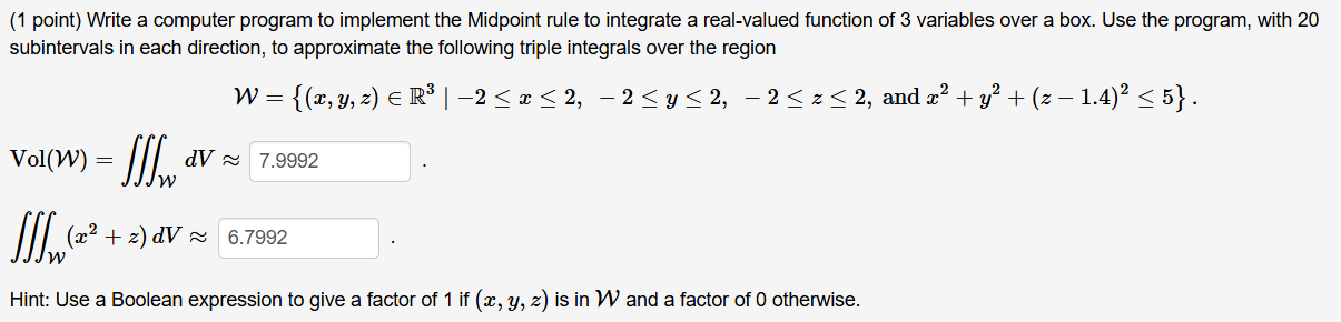 Solved (1 ﻿point) ﻿Write a computer program to ﻿implement | Chegg.com