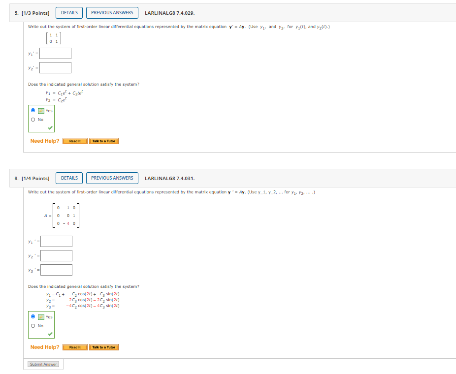 Solved 5. [1/3 Points] DETAILS PREVIOUS ANSWERS LARLINALG8 | Chegg.com