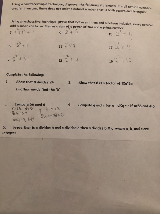 Solved Using a counterexample technique, disprove, the | Chegg.com