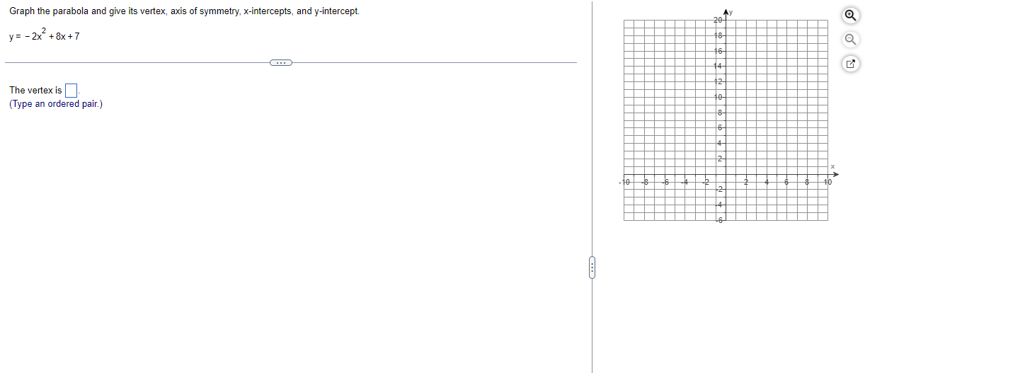 Solved Graph the parabola and give its vertex, axis of | Chegg.com