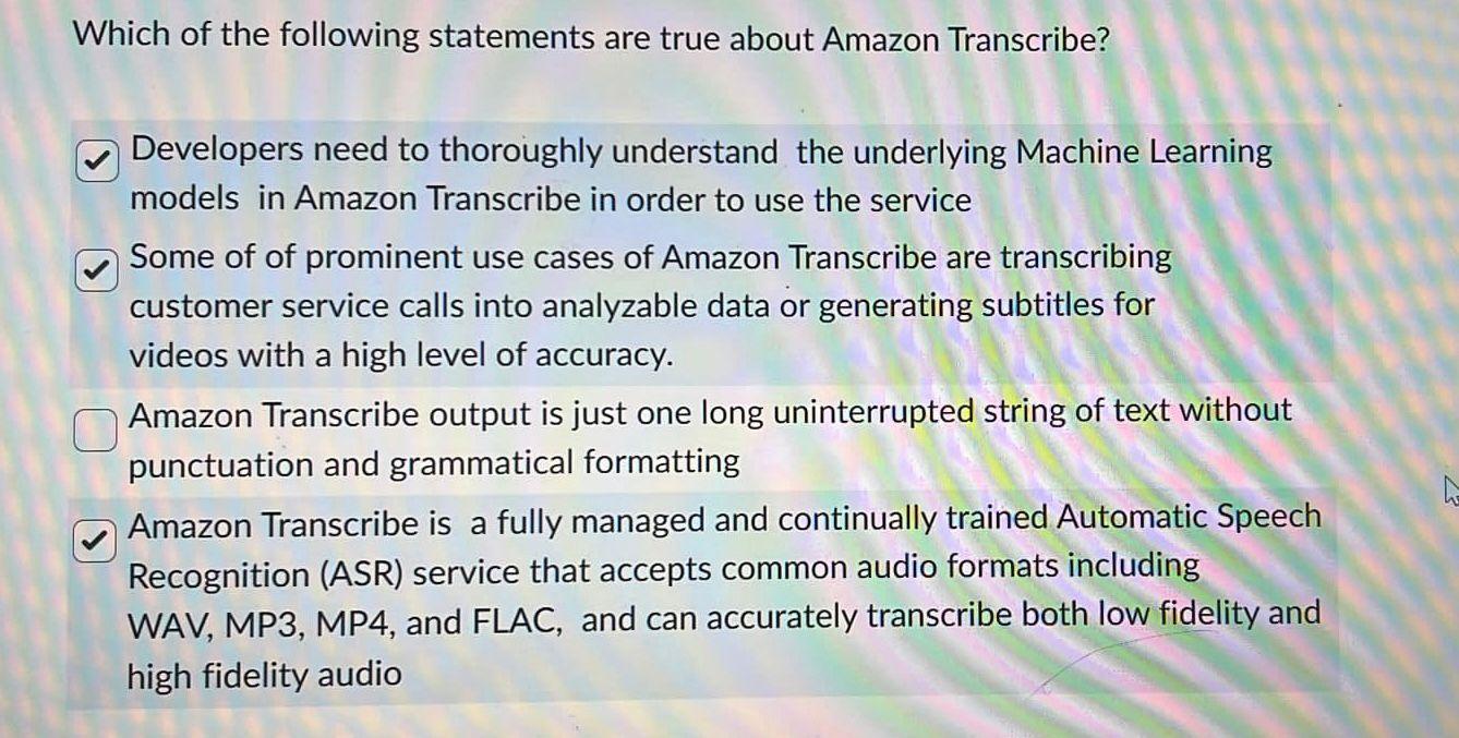 Solved What service does Amazon Lex use for text-to-speech? | Chegg.com