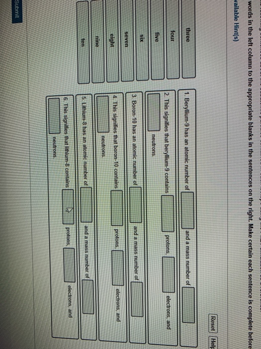 Solved Complete the following sentences about the subatomic | Chegg.com