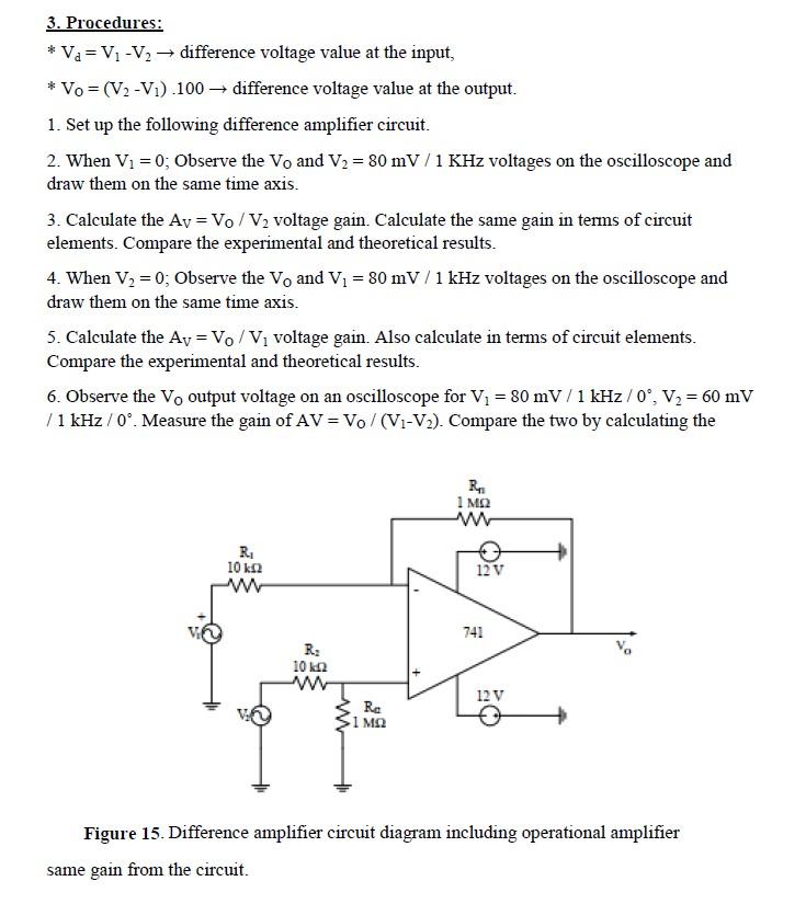 Solved 3. Procedures: * Va=V7-V, difference voltage value at | Chegg.com