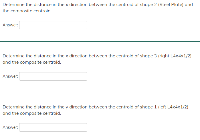 Solved in. 22 10 in. L4 X 4 X Two L4x4x1/2 in angles are | Chegg.com