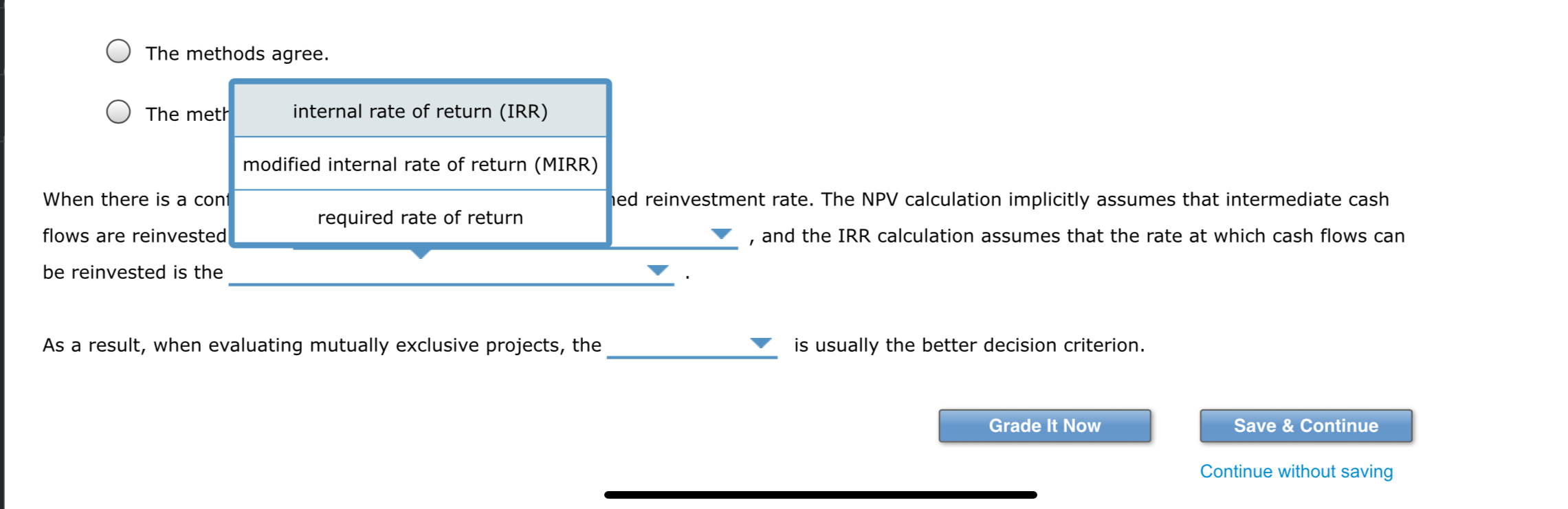 Solved 6. Understanding the NPV profile If an independent | Chegg.com