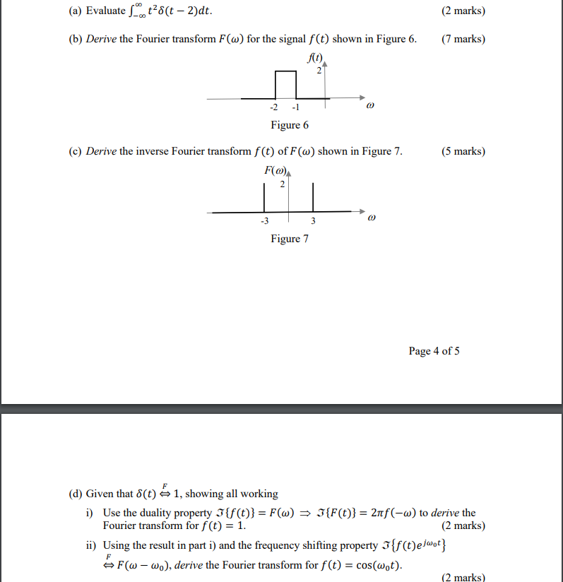 Solved (a) Evaluate t28(t - 2)dt. (2 marks) (b) Derive the | Chegg.com