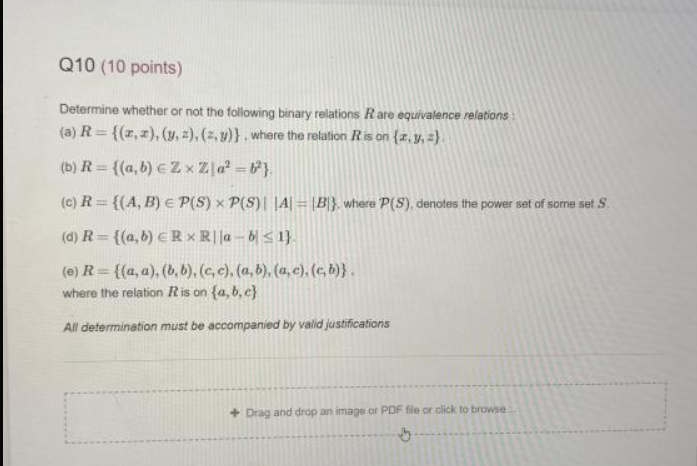 Solved Q10 (10 points) Determine whether or not the | Chegg.com