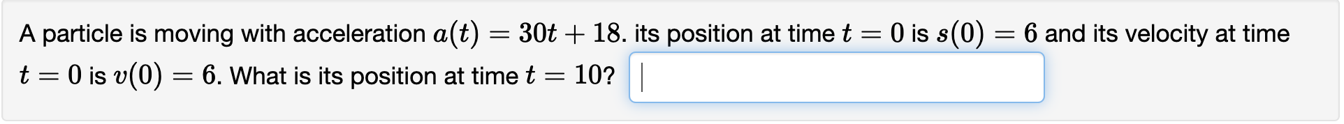 Solved = = = A particle is moving with acceleration a(t) 30t | Chegg.com