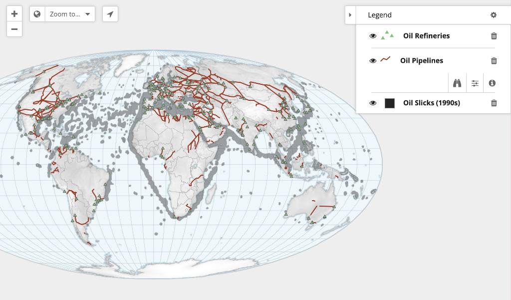 Solved + Zoom to... Legend Oil Refineries Oil Pipelines Oil | Chegg.com