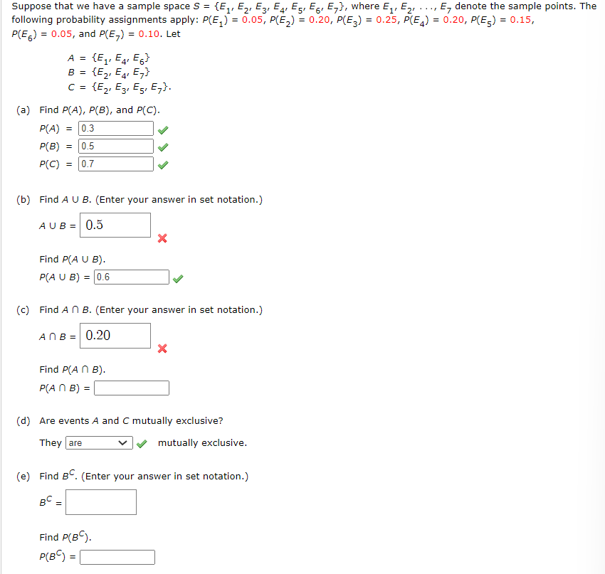 Solved Suppose that we have a sample space | Chegg.com