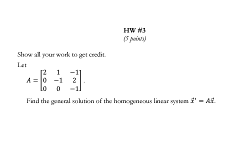 Solved HW ﻿#3(5 ﻿points)Show all your work to ﻿get | Chegg.com