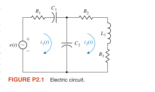 [Solved]: FIGURE P2.1 Electric circuit. P2.1 An electric