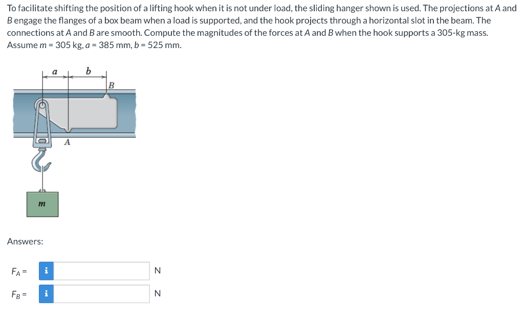 Solved To facilitate shifting the position of a lifting hook | Chegg.com