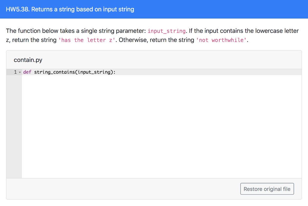  Solved HW5 38 Returns A String Based On Input String Th