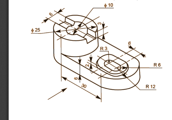 Solved Draw Front, Right Side, Top, and Inclined views. Draw | Chegg.com