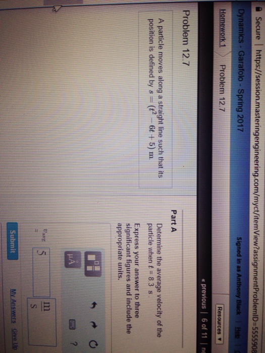 Solved A particle moves along a straight line such that its | Chegg.com
