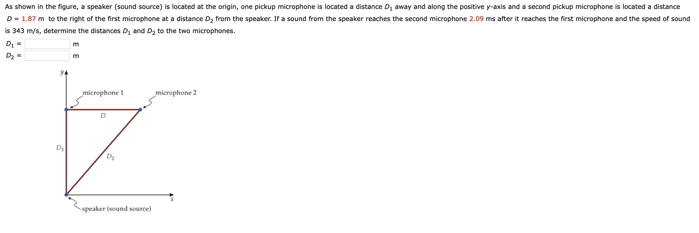 Solved As shown in the figure, a speaker (sound source) is | Chegg.com