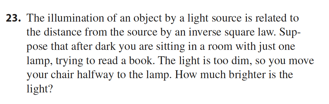 Solved 23. The illumination of an object by a light source | Chegg.com