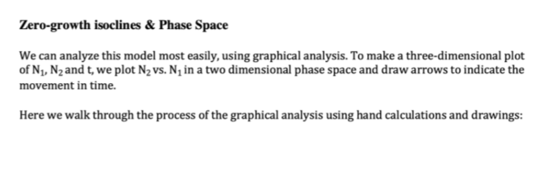 Zero-growth isoclines \& Phase Space We can analyze | Chegg.com
