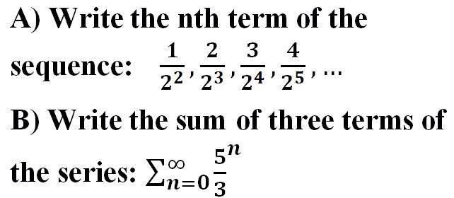 Solved 1 2 3 4 A) Write the nth term of the sequence: | Chegg.com