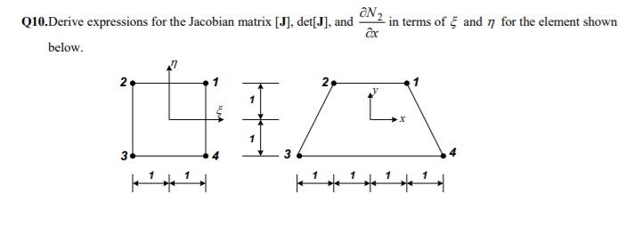 Solved Q10.Derive expressions for the Jacobian matrix [J], | Chegg.com