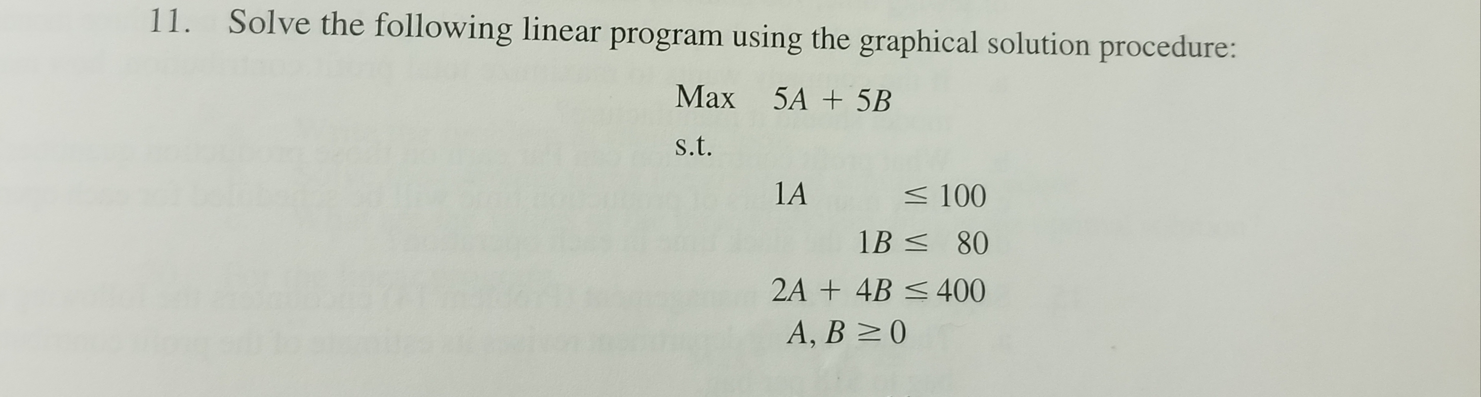 Solved 11. Solve the following linear program using the | Chegg.com