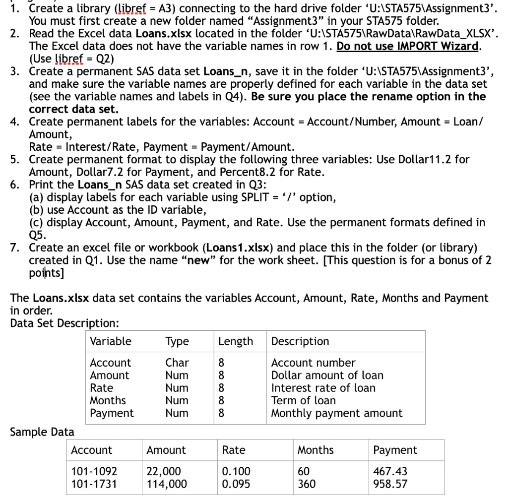 Solved I Need Help Writing A SAS Program You Do Not Need Chegg