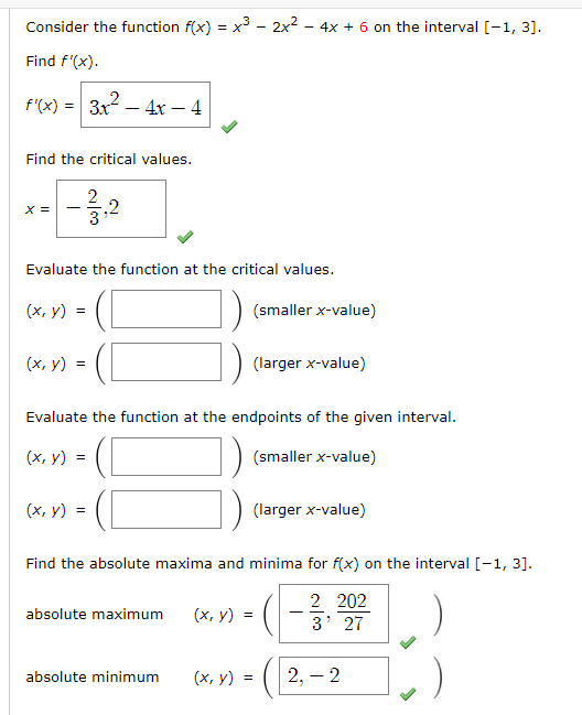 Solved Consider the function f(x) = x3 – 2x2 - 4x + 6 on the | Chegg.com