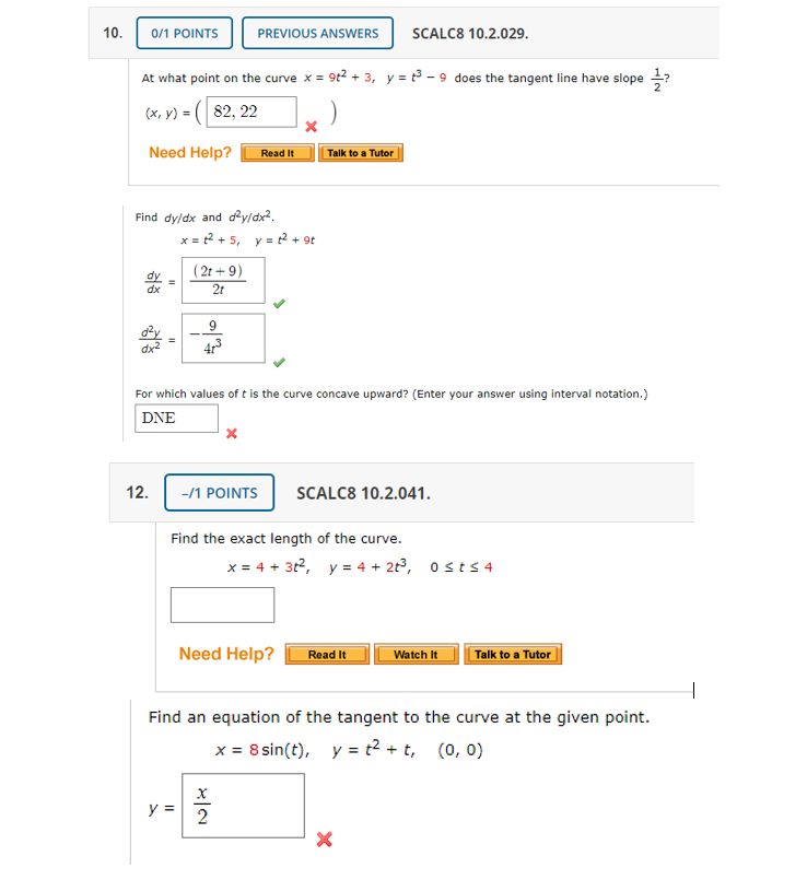 Solved 10. 0/1 POINTS PREVIOUS ANSWERS SCALC8 10.2.029. At | Chegg.com