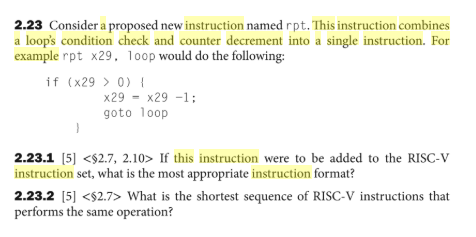 Solved 2.23 Consider a proposed new instruction named rpt. | Chegg.com