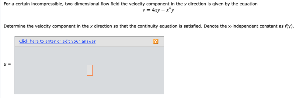 Solved For a certain incompressible, two-dimensional flow | Chegg.com