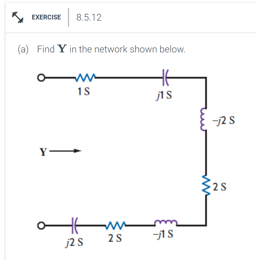 Solved a) Find Y in the network shown below. | Chegg.com