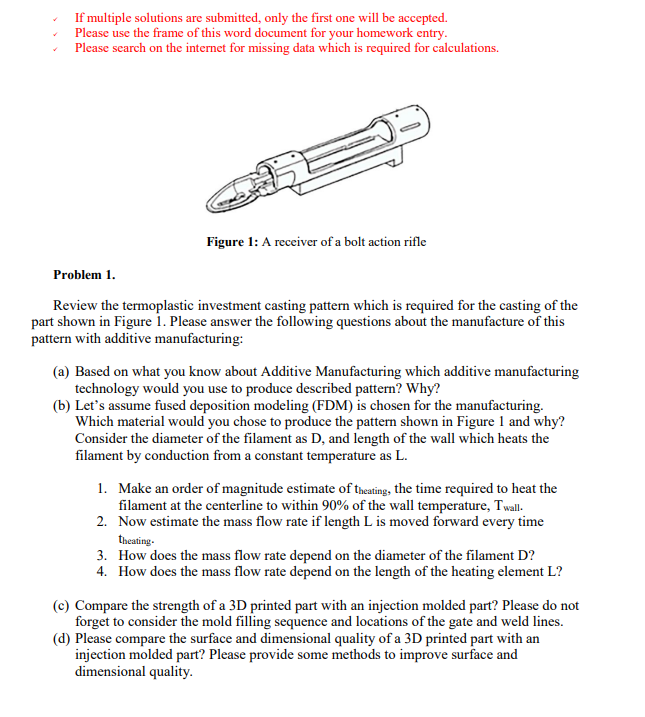 Solved If multiple solutions are submitted, only the first | Chegg.com
