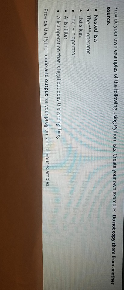 Solved Write a Python program that does the following. | Chegg.com