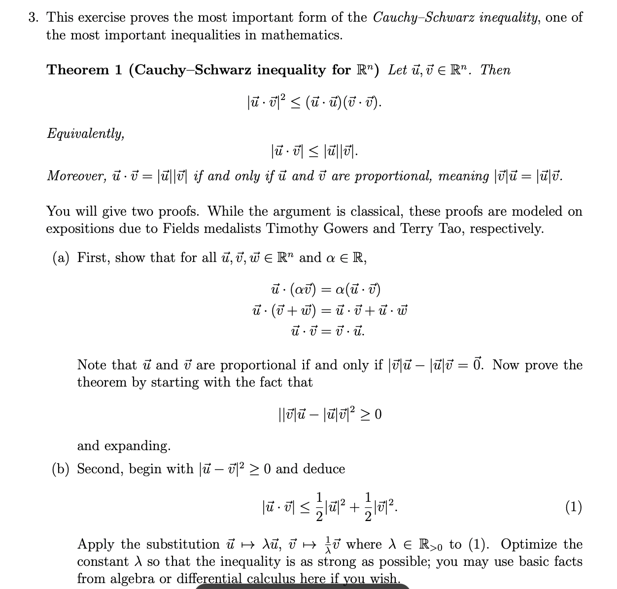Solved This exercise proves the most important form of the | Chegg.com